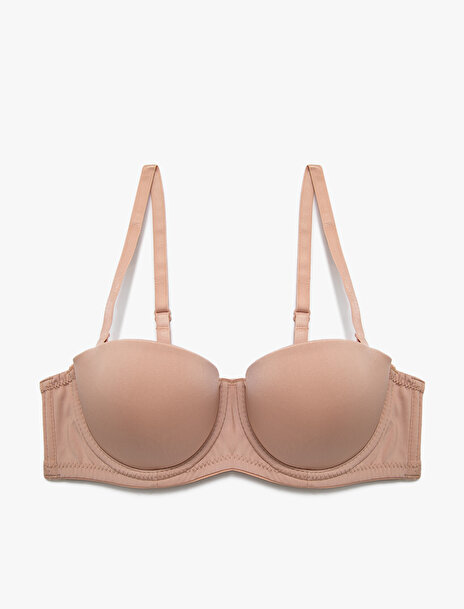 Koton Kadın Basic Strapless Kaplı/Pedli Dolgusuz Balenli Comfort Sütyen Koton Kadın Basic Strapless Kaplı/Pedli Dolgusuz Balenli Comfort Sütyen