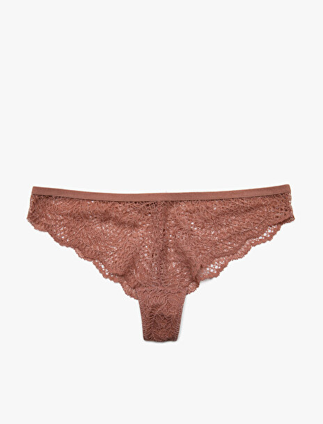 Koton Kadın Düşük Bel Dantelli Brazilian Külot