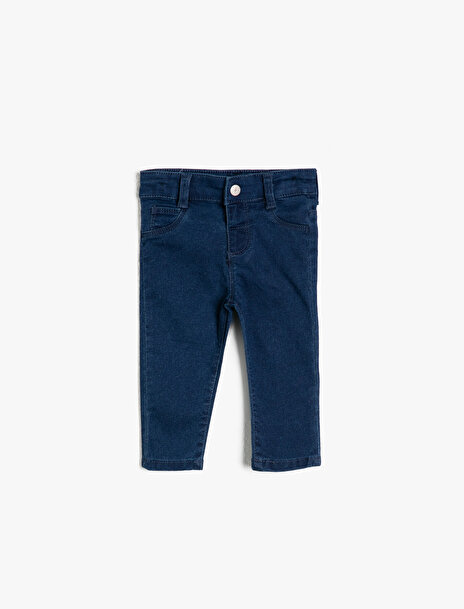 Koton Erkek Çocuk Düğme Detaylı Jean Pantolon Koton Erkek Çocuk Düğme Detaylı Jean Pantolon