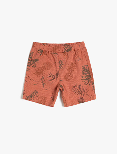 Koton Erkek Çocuk Keten Baskılı Şort