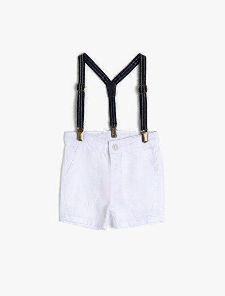 Koton Erkek Çocuk Askılı Cepli %100 Pamuk Şort Koton Erkek Çocuk Askılı Cepli %100 Pamuk Şort