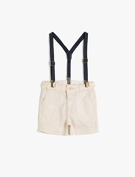 Koton Erkek Çocuk Askılı Cepli %100 Pamuk Şort Koton Erkek Çocuk Askılı Cepli %100 Pamuk Şort