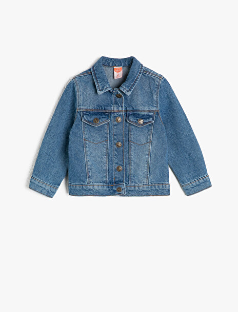 Koton Erkek Çocuk Klasik Yaka Jean Ceket