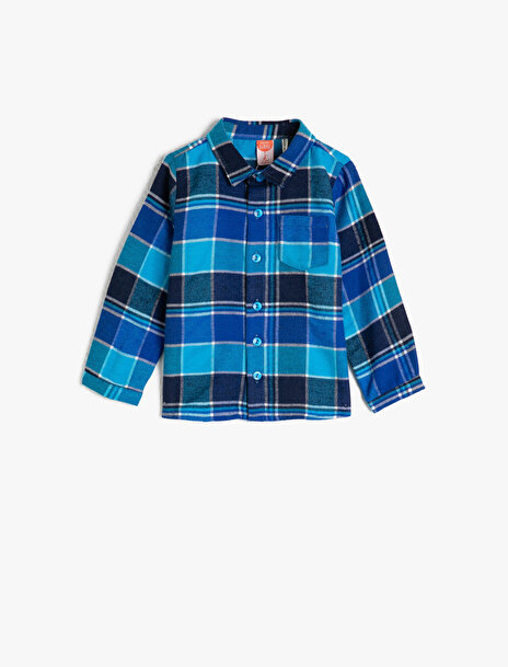 Koton Erkek Çocuk Ekoseli Cepli Gömlek