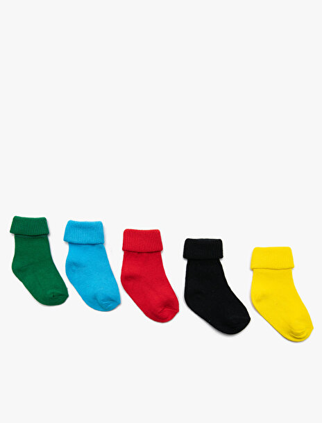 Koton Erkek Çocuk 5'li Erkek Bebek Çorap Koton Erkek Çocuk 5'li Erkek Bebek Çorap