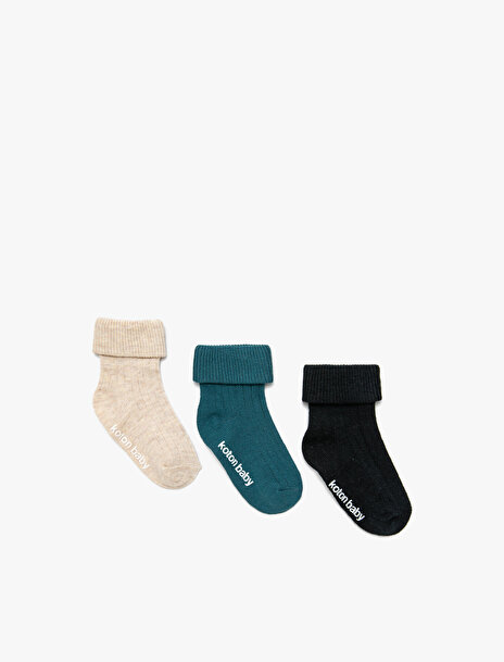 Koton Erkek Çocuk 3'lü Erkek Bebek Çorap