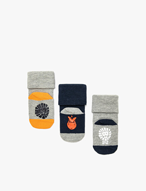 Koton Erkek Çocuk 3'lü Erkek Bebek Çorap Koton Erkek Çocuk 3'lü Erkek Bebek Çorap