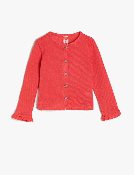 Koton Kız Çocuk Düğme Detaylı Triko Hırka