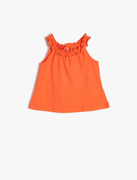 Koton Kız Çocuk Fırfır Detaylı Atlet