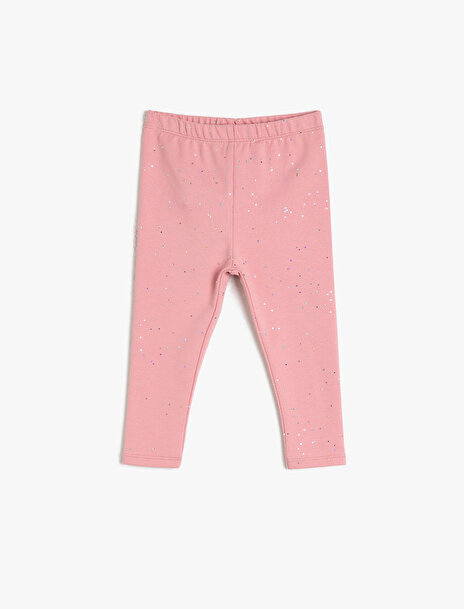 Koton Kız Çocuk Esnek Kumaştan Parlak Baskılı Uzun Boy Tayt Koton Kız Çocuk Esnek Kumaştan Parlak Baskılı Uzun Boy Tayt