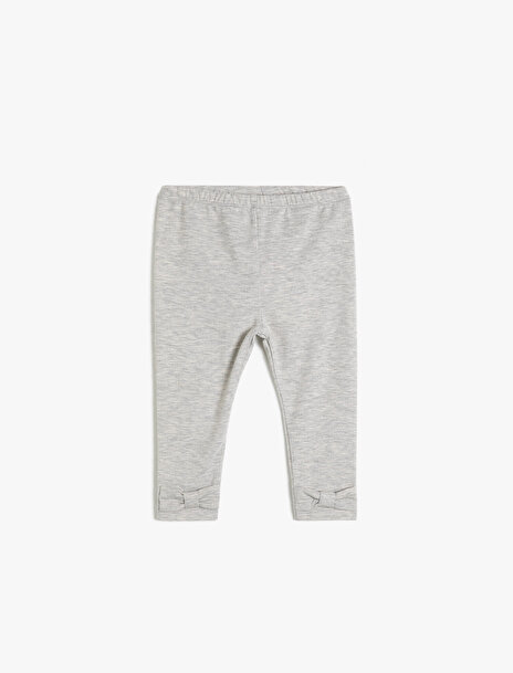 Koton Kız Çocuk Esnek Kumaştan Aplikeli Uzun Boy Tayt