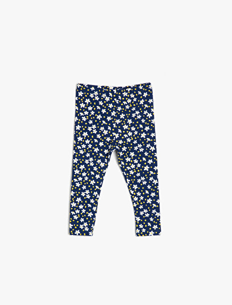 Koton Kız Çocuk Esnek Kumaştan Çiçekli Uzun Boy Tay