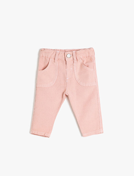 Koton Kız Çocuk Normal Bel Cepli Pantolon