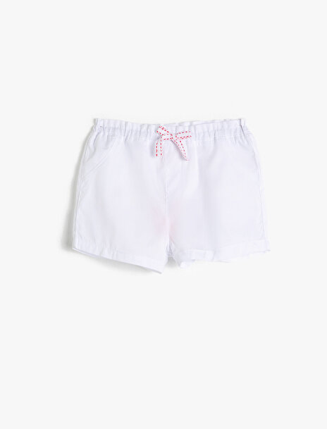 Koton Kız Çocuk %100 Pamuk Beli Lastikli Şort