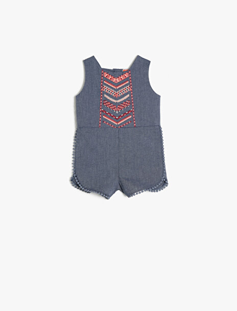 Koton Kız Çocuk İşlemeli Tulum