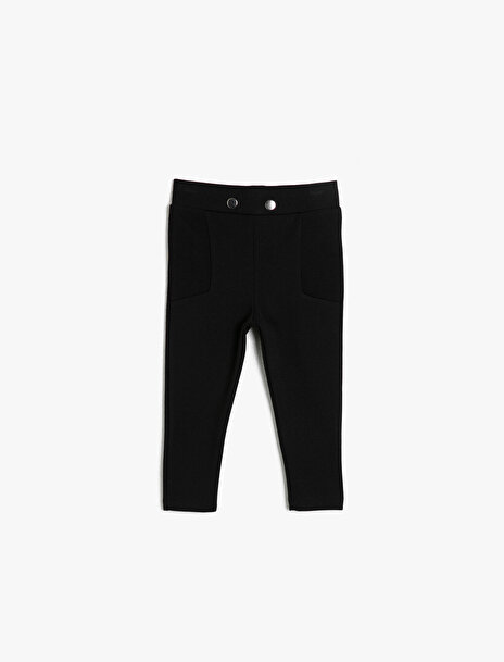 Koton Kız Çocuk Esnek Yumuşak Kumaştan Düğmeli Uzun Boy Tayt Koton Kız Çocuk Esnek Yumuşak Kumaştan Düğmeli Uzun Boy Tayt