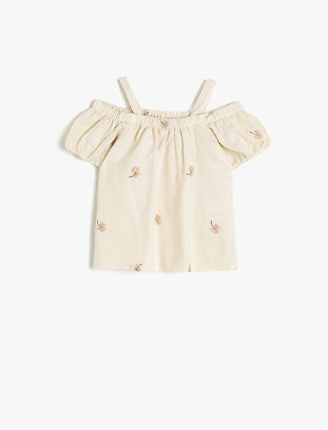 Koton Kız Çocuk İşlemeli Bluz