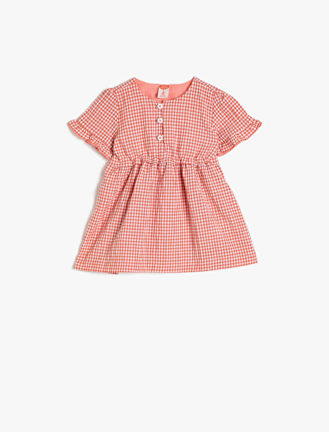 Koton Kız Çocuk Kareli Elbise