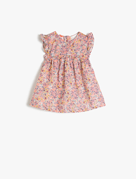 Koton Kız Çocuk Çiçekli Yazlık Elbise Pamuklu Kolsuz Koton Kız Çocuk Çiçekli Yazlık Elbise Pamuklu Kolsuz