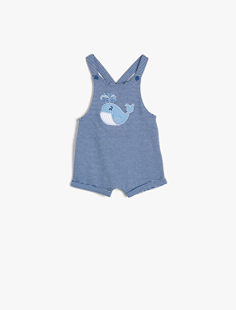 Koton Erkek Çocuk Çizgili Aplikeli Tulum