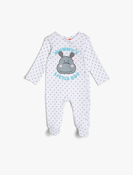 Koton Erkek Çocuk Yazılı Baskılı Çıtçıtlı Zıbın