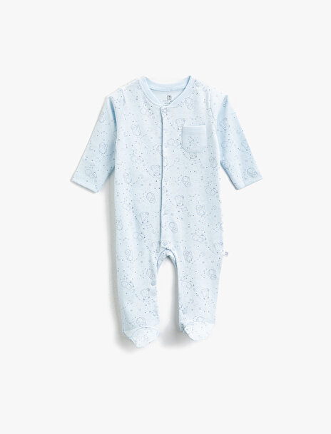 Koton Erkek Çocuk Baskılı Tulum Pamuklu Bibaby Koton Erkek Çocuk Baskılı Tulum Pamuklu Bibaby