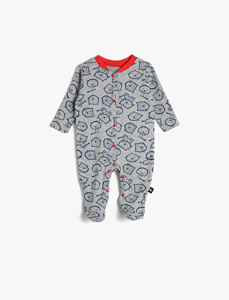 Koton Erkek Çocuk Pamuklu Uzun Kollu Bisiklet Yaka Tulum