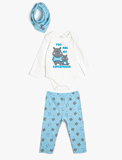 Koton Erkek Çocuk Baskılı Zıbın Takımı