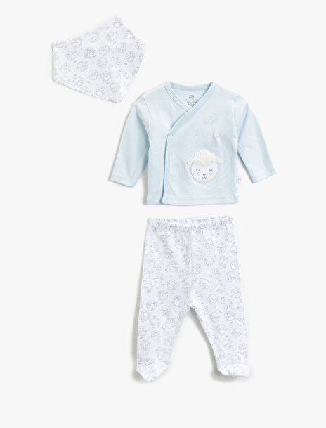 Koton Erkek Çocuk Baskılı Takım Uzun Kollu Pamuklu Bibaby