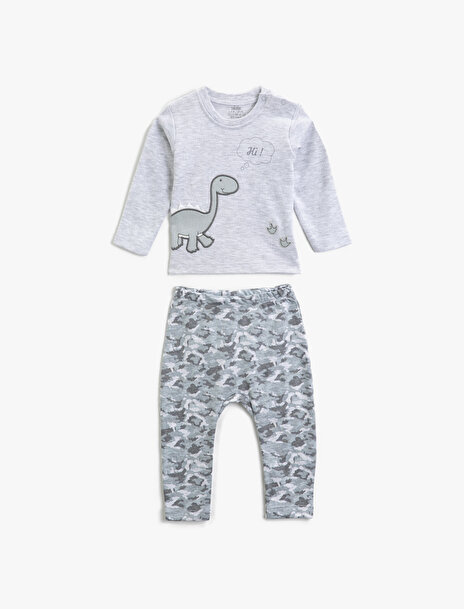 Koton Erkek Çocuk Kamuflaj Desenli Takım Pamuklu Bibaby