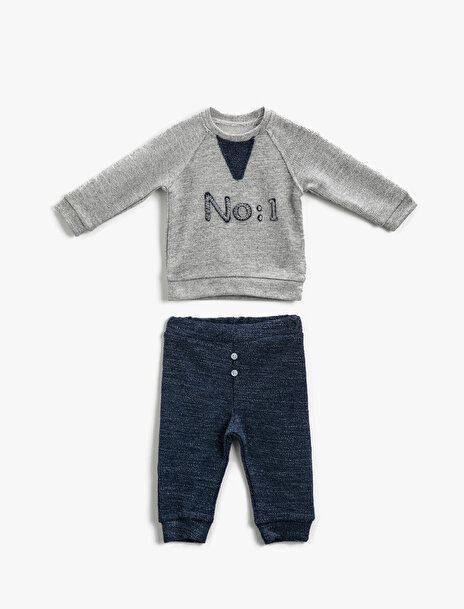 Koton Erkek Çocuk Bibaby Takım Pamuklu Uzun Kollu