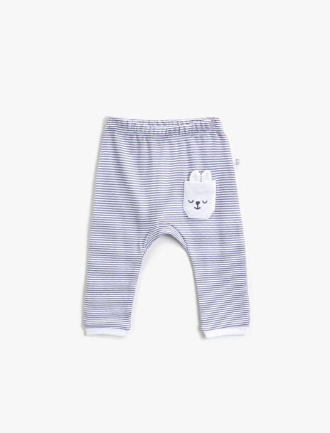 Koton Erkek Çocuk Çizgili Eşofman Altı Pamuklu Bibaby