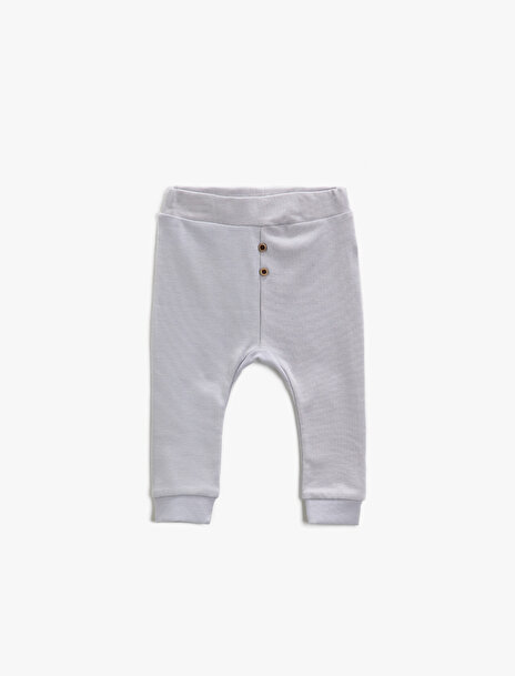Koton Erkek Çocuk Bibaby Jogger Eşofman Altı Süs Düğmeli Pamuklu