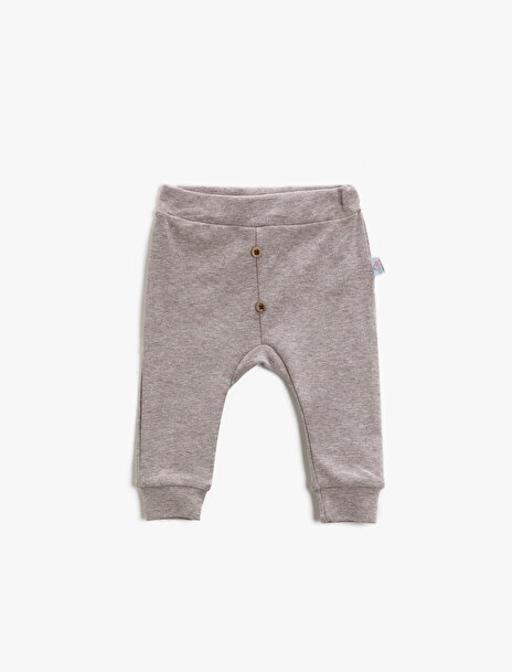 Koton Erkek Çocuk Bibaby Jogger Eşofman Altı Süs Düğmeli Pamuklu