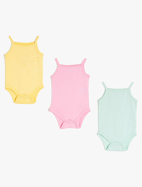 Koton Kız Çocuk 3 Parça Çıtçıtlı Askılı Basic Set Koton Kız Çocuk 3 Parça Çıtçıtlı Askılı Basic Set