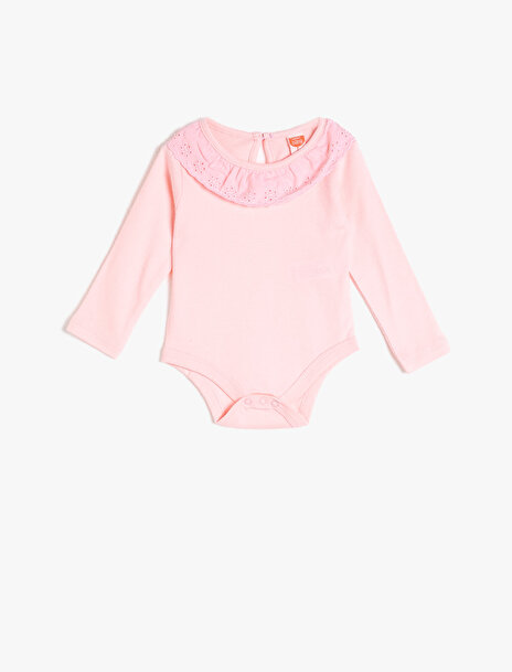 Koton Kız Çocuk Pamuklu Uzun Kollu Dantelli Body Koton Kız Çocuk Pamuklu Uzun Kollu Dantelli Body
