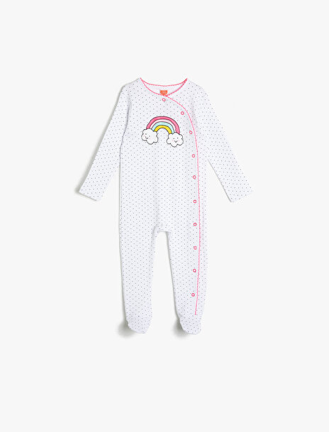 Koton Kız Çocuk Basıkılı Çıt Çıt Detaylı Tulum