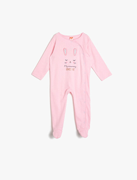 Koton Kız Çocuk Baskılı Çıtçıtlı Tulum