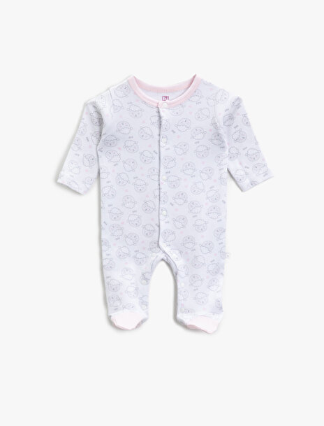 Koton Kız Çocuk Uzun Kollu Tulum Baskılı Pamuklu Çıtçıtlı Bibaby Koton Kız Çocuk Uzun Kollu Tulum Baskılı Pamuklu Çıtçıtlı Bibaby