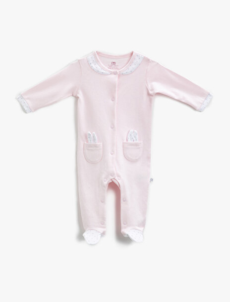 Koton Kız Çocuk Bibaby Uzun Kollu Tulum Pamuklu Koton Kız Çocuk Bibaby Uzun Kollu Tulum Pamuklu