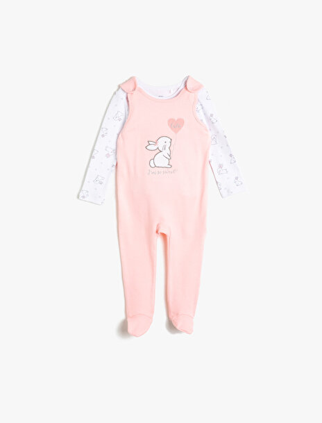 Koton Kız Çocuk Baskılı Zıbın Takımı