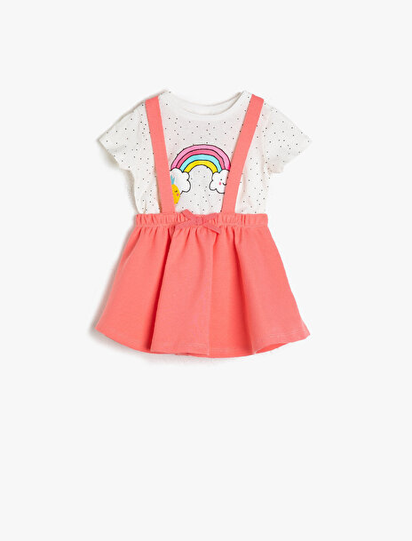 Koton Kız Çocuk Baskılı T-Shirt Takım