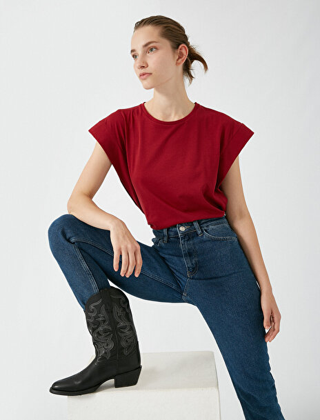 Koton Kadın Kolsuz Basic T-Shirt