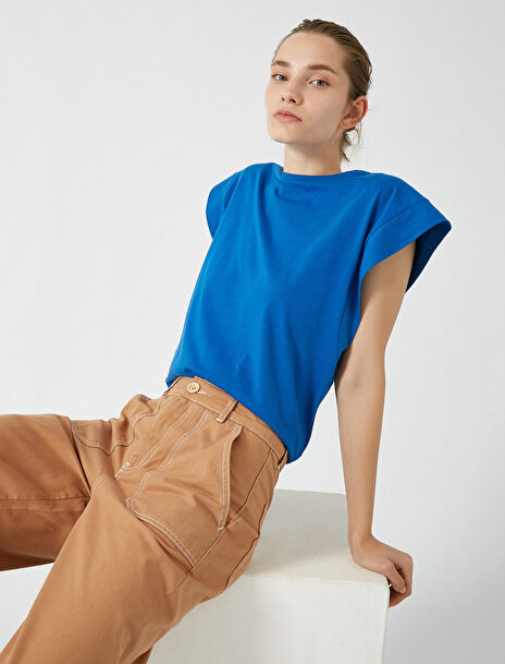 Koton Kadın Kolsuz Basic T-Shirt