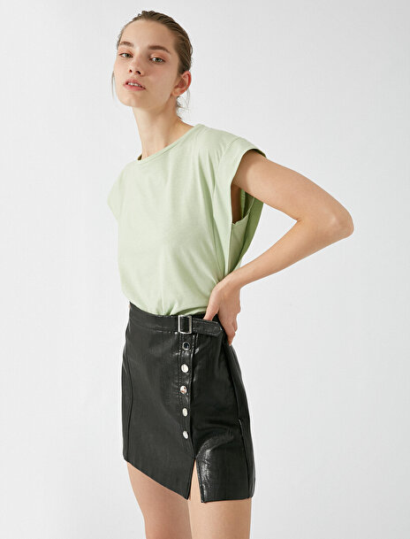 Koton Kadın Kolsuz Basic T-Shirt