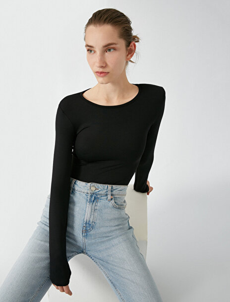 Koton Kadın Vatkalı Badi Çıtçıtlı Bisiklet Yaka