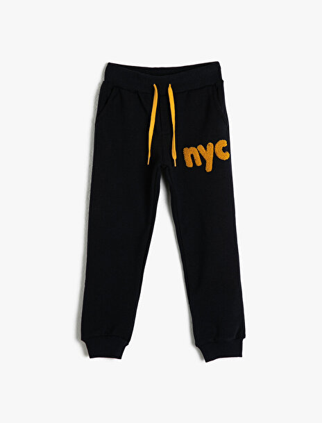 Koton Erkek Çocuk Erkek Çocuk Nakışlı Paçası Lastikli Eşofman Altı