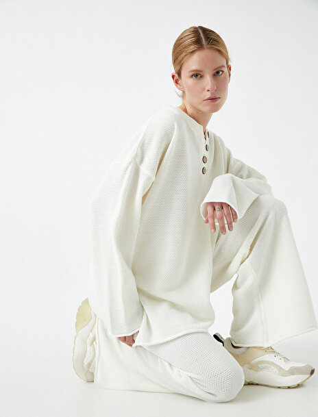 Koton Kadın Triko Eşofman Takımı Oversize Koton Kadın Triko Eşofman Takımı Oversize