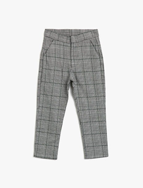 Koton Erkek Çocuk Ekoseli Cepli Jogger Pantolon