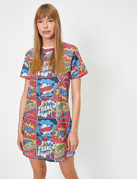 Koton Kadın Çok Renkli Örme Elbise